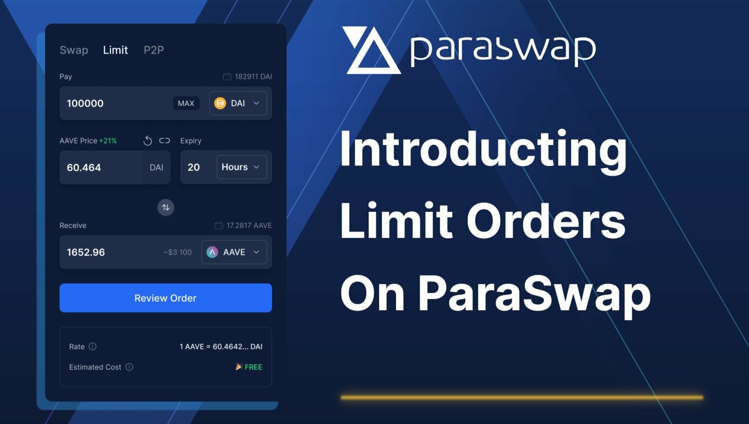 Paraswap : le swap avec ordre limite est enfin disponible - CESdeFrance